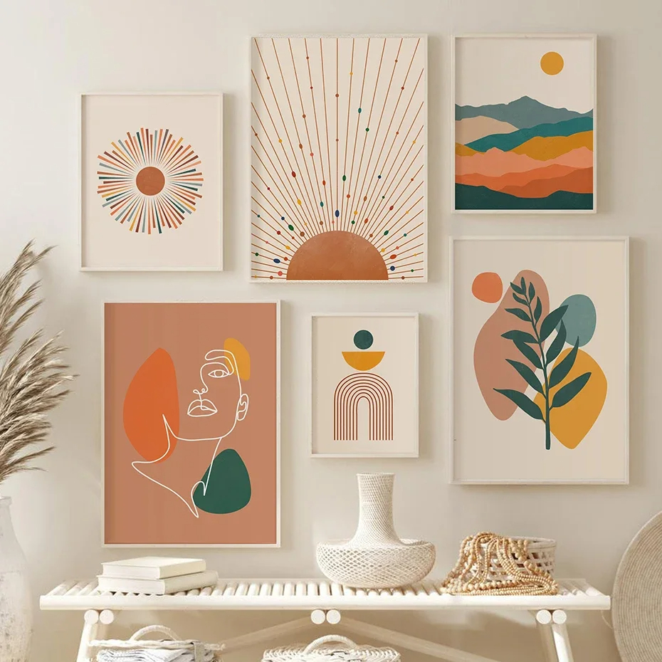 Jual Homess.art Hiasan Dinding Ruang Tamu Aesthetic Modern Abstract ...