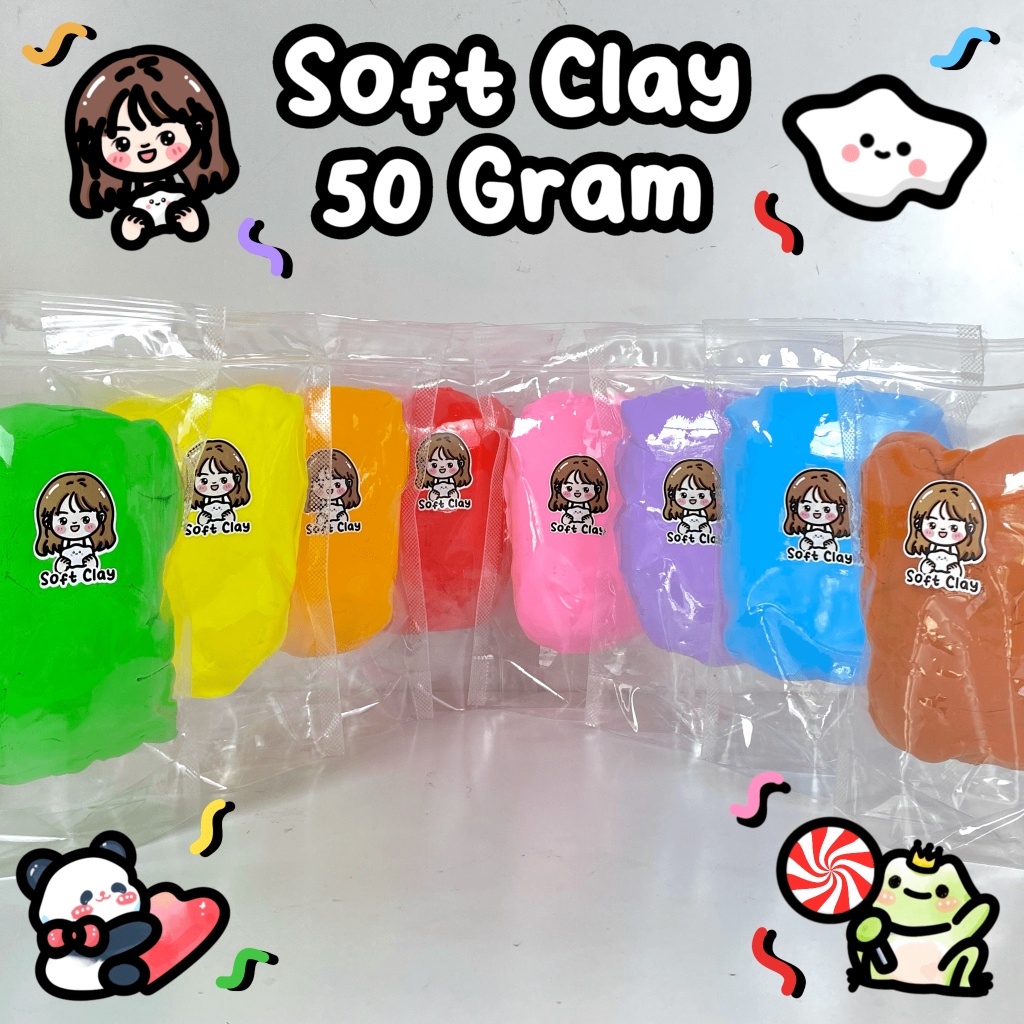 Jual PERFECT SOFT CLAY 5 GRAM BY SLIME BINTARO DAISO ICLAY AMOS CRAFT ...