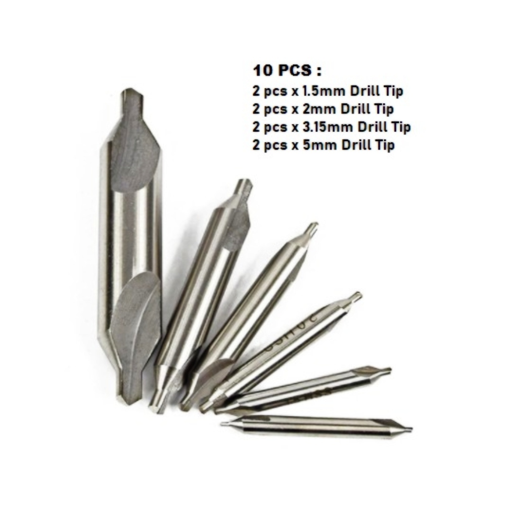 Jual Mata Bor Center Drill Bits Set Precision Countersinks Kit 10 pcs ...