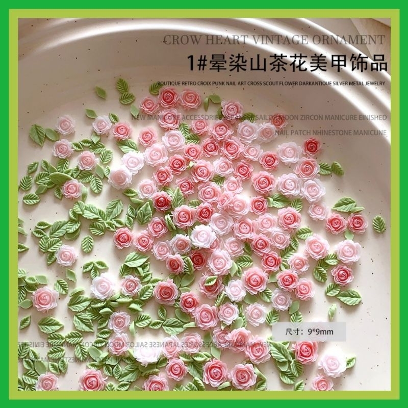 Jual ROSE CROW HEART VINTAGE ORNAMENT BUNGA MAWAR DAUN | Shopee Indonesia