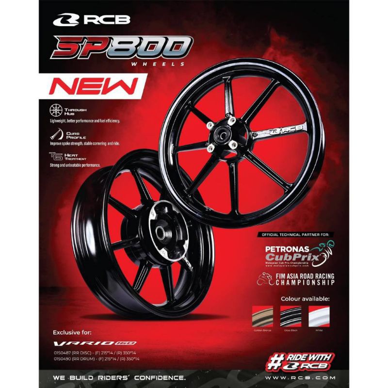 Jual VELG RCB MAGS SP800 HONDA VARIO 160 PALANG 8/ SP 800 DIJAMIN ...