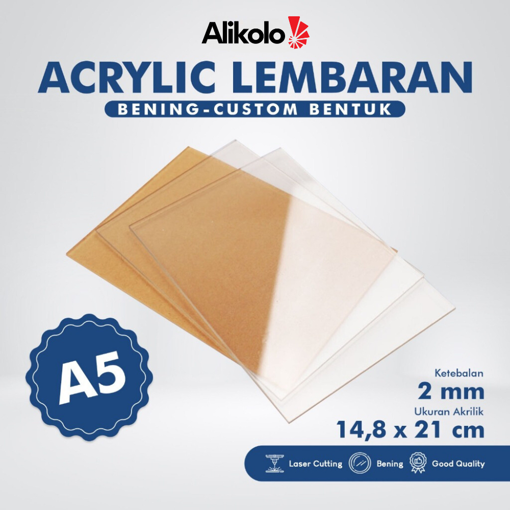 Jual AKRILIK A5 BENING 2MM / ACRYLIC POLOS DOME BULAT KUBAH SEGI ENAM ...