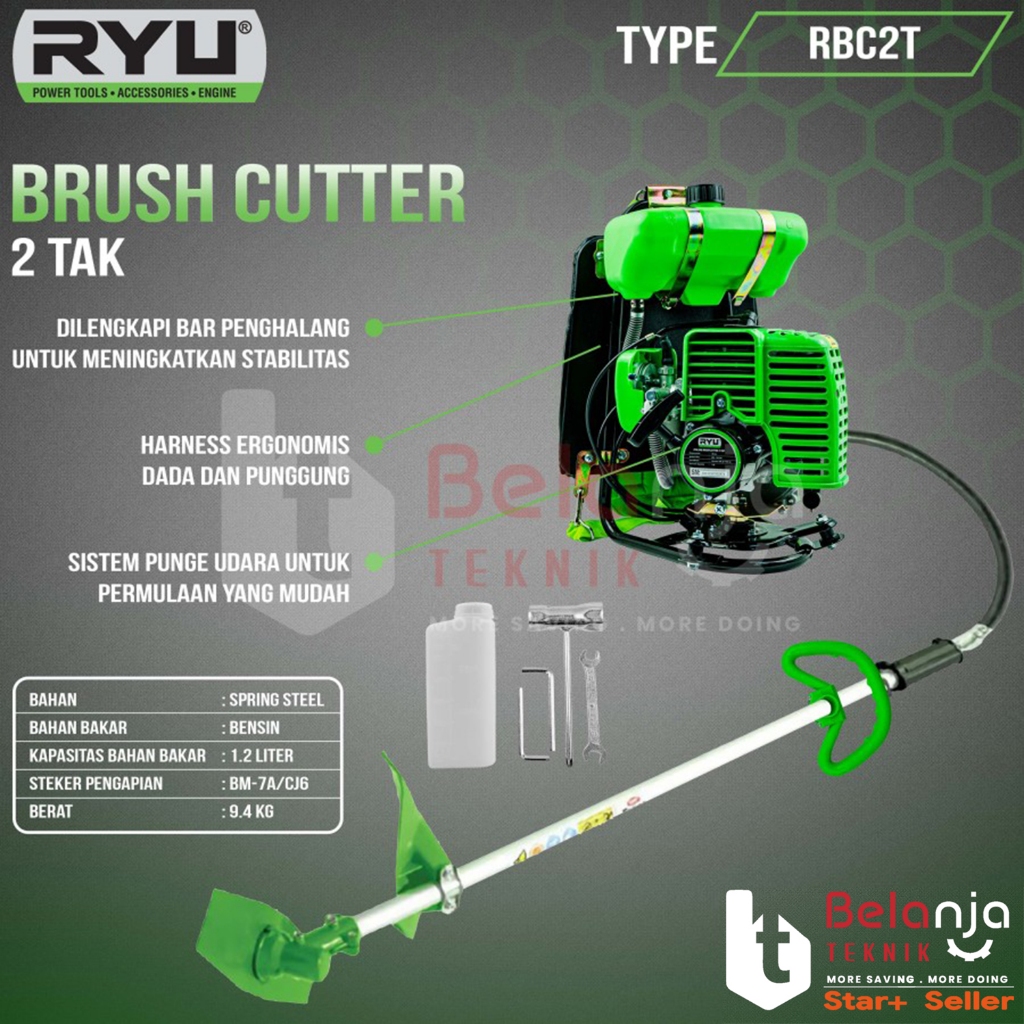 Jual Ryu Mesin Potong Rumput Gendong RBC 2Tak Brush Cutter RBC2T Bensin ...