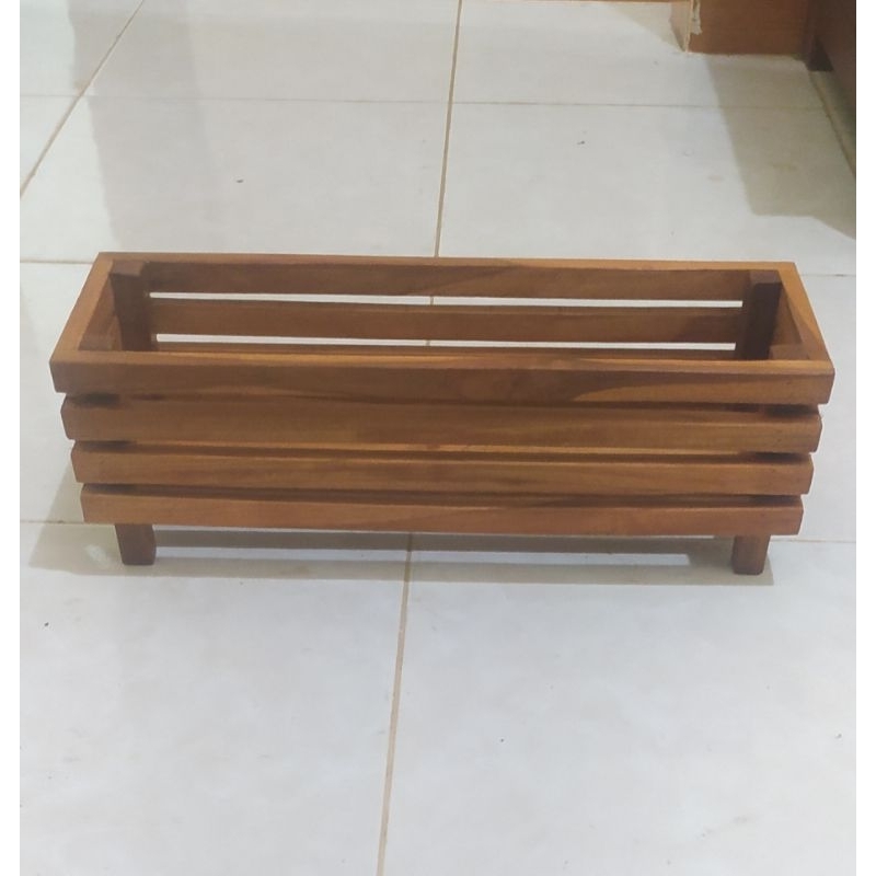 Jual Standing Pot Pot Kayu Ukuran 50 x 15 x 15 cm | Shopee Indonesia