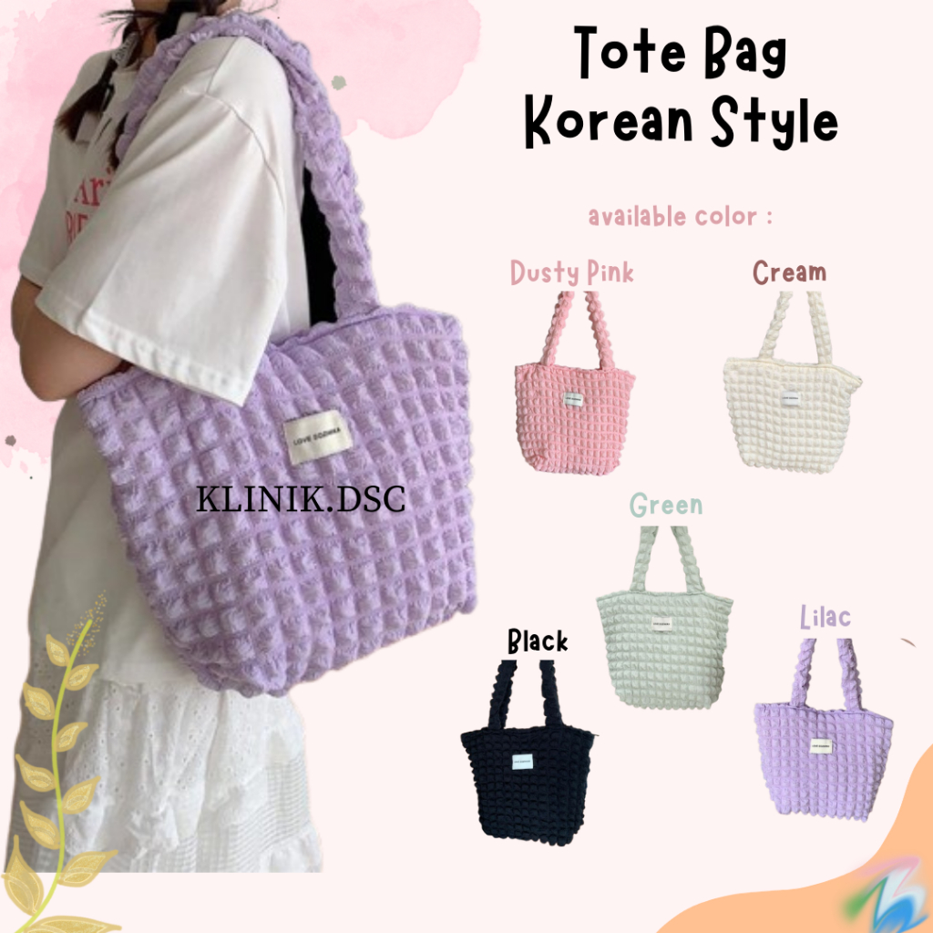 Jual Tote Bag Love Sozakka Puffy Bag - Tas Bahu Wanita Korean Style ...