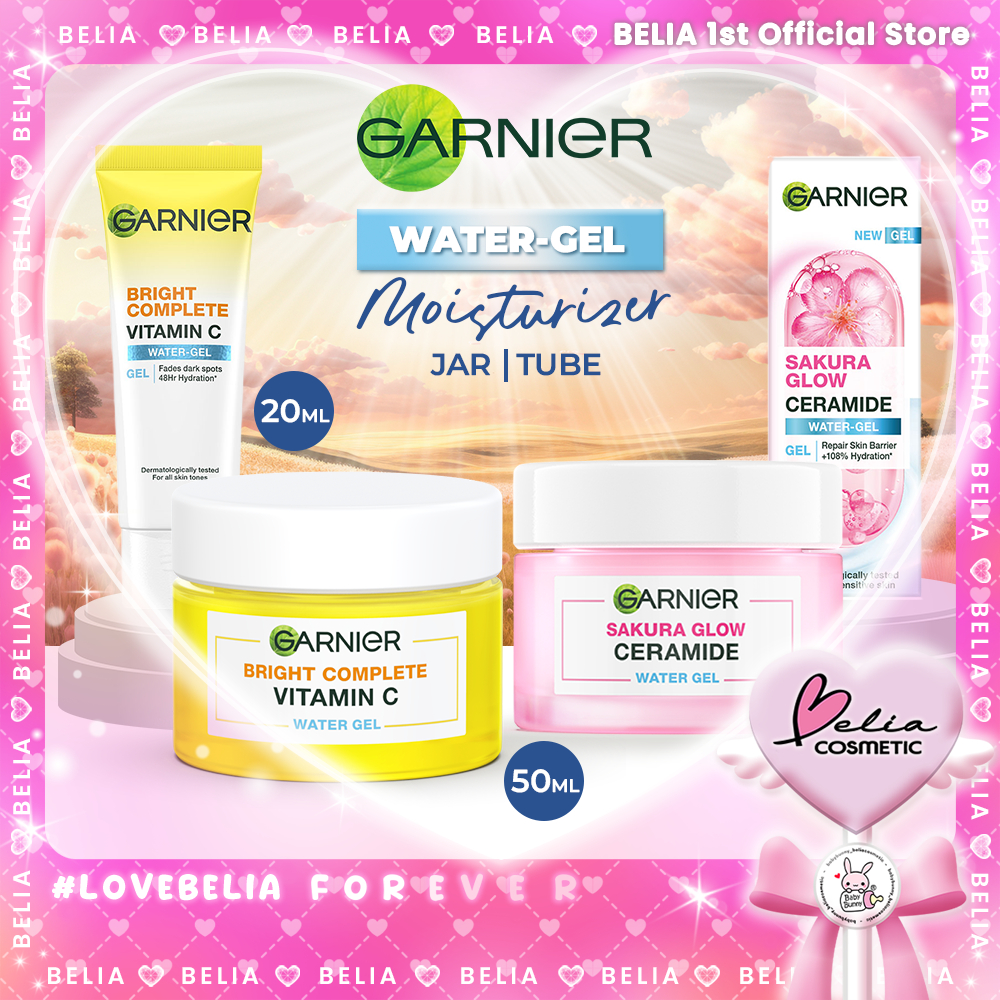 Jual BELIA GARNIER Water Gel Moisturizer Tube dan Jar | Sakura Glow ...