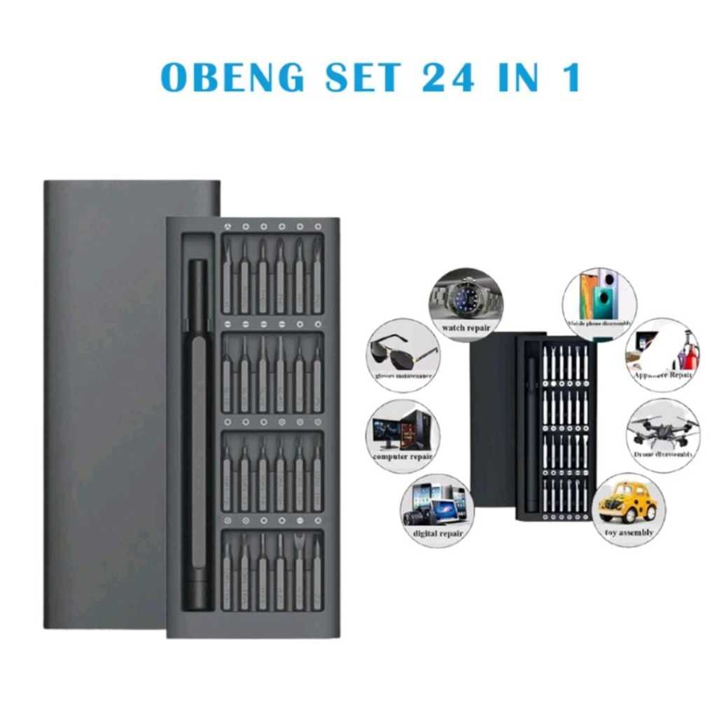 Jual AB10 Obeng Set Premium 24in1 Set Obeng Magnetic Multifungsi Obeng ...