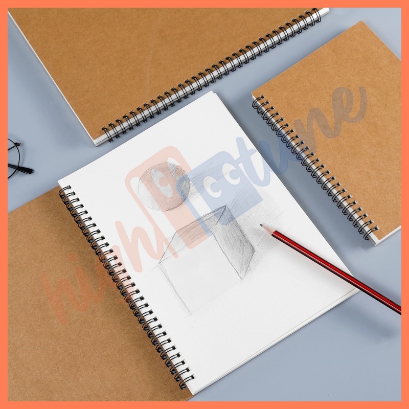 Jual Hightune Sketch Book A5/A4/8K/16K Sketchbook Drawing Book 30 Lembar Spiral Sketchbook Tebal ...