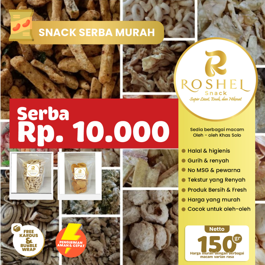 Jual Aneka Snack Cemilan Makanan Ringan Serba 10 Ribu Bebas Pilih Murah ...