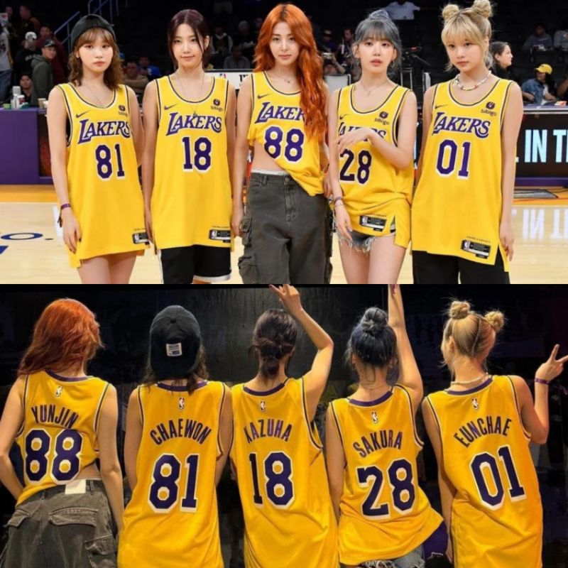 Jual jersey basket lee sserafim all members X Lakers | Shopee Indonesia