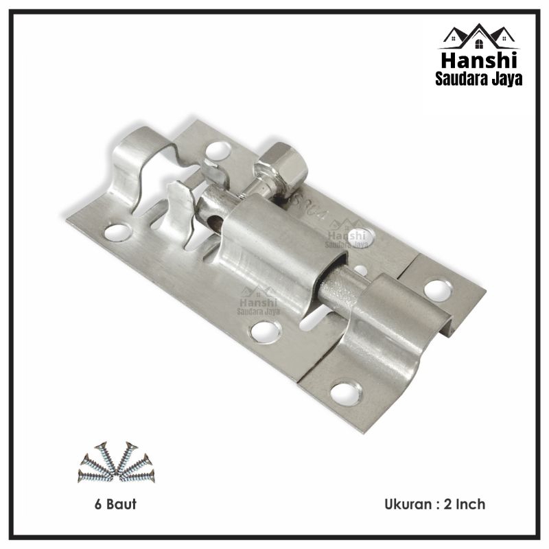 Jual Grendel Pintu Slot Jendela Hsj Stainless Steel 2 Inch / Slot ...