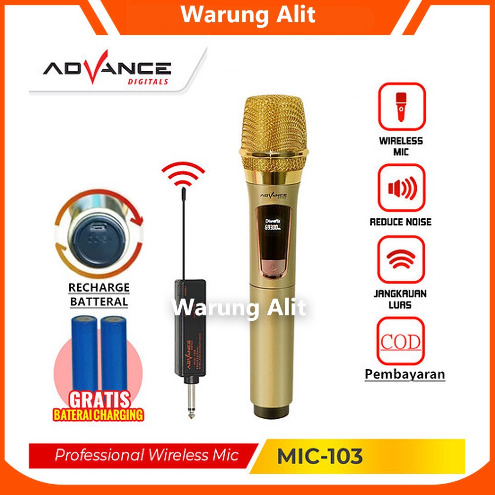 Jual Advance Professional Wireless Microphone Mic MC-101 102 103 ...