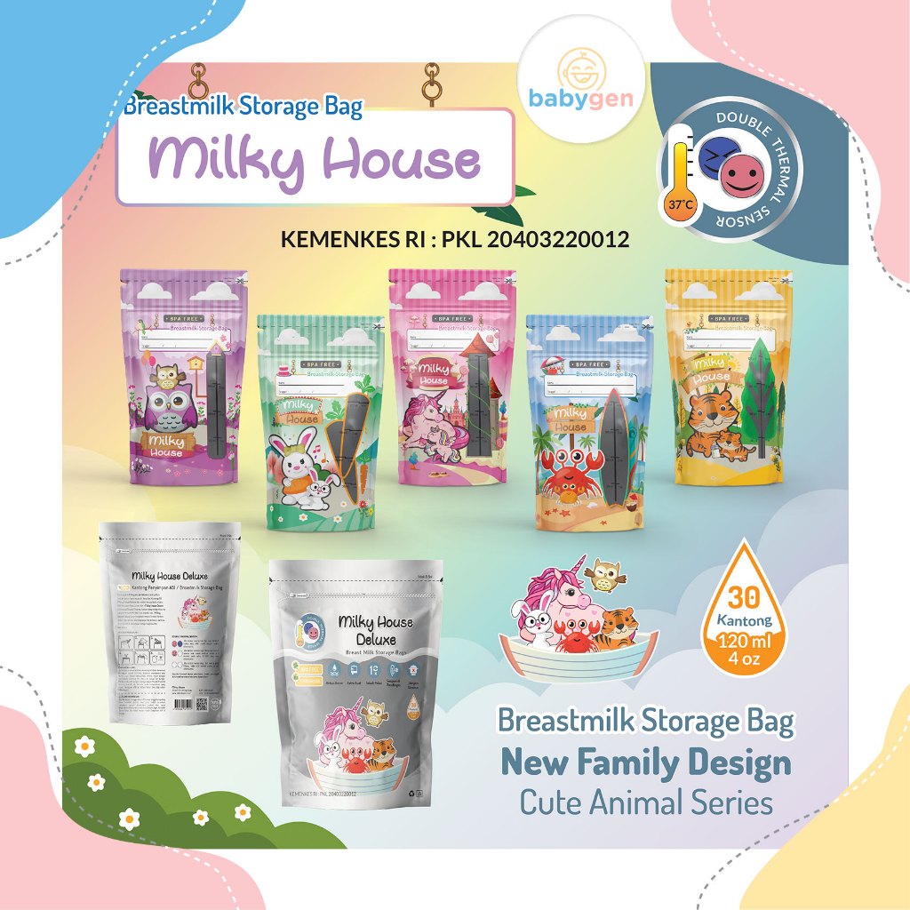 Jual Milky House Breastmilk Storage Kantong Asi 120mL kantong asi | Shopee Indonesia