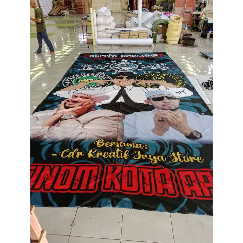 Jual bendera sholawat custom ukuran 6x2 | Shopee Indonesia