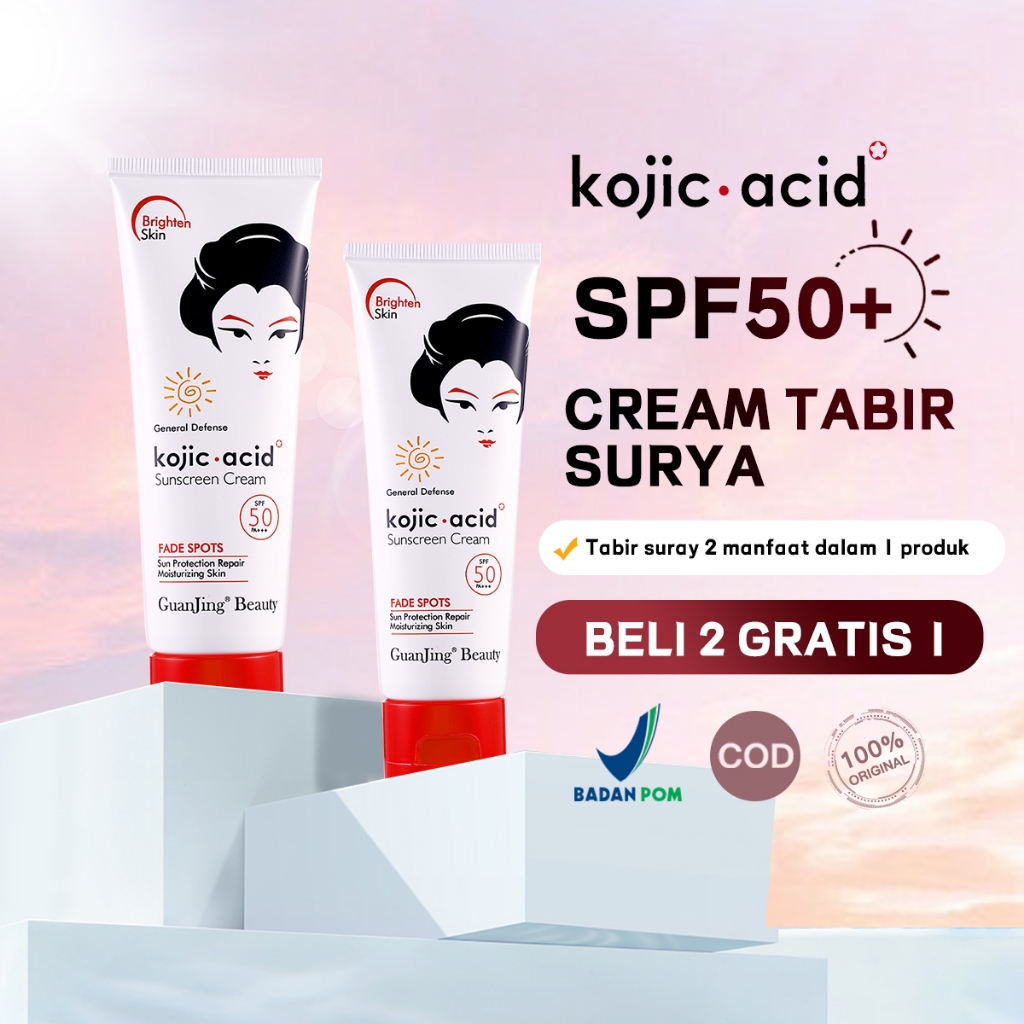 Jual 【Beli 2 Gratis 1 】Kojic Acid Whitening Sunscreen SPF 50 PA ...