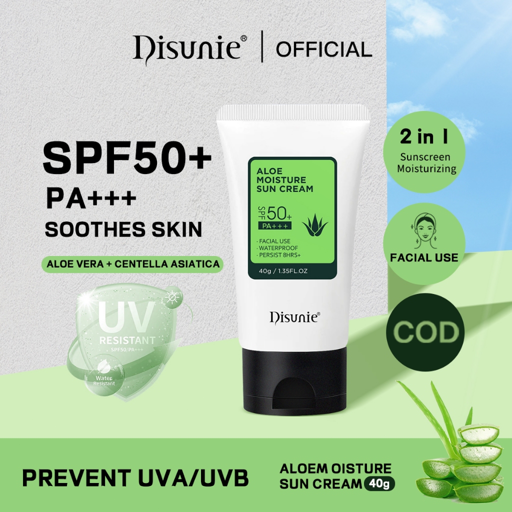 Jual Disunie aloe moisture sun cream waterproof facial sunscreen for ...