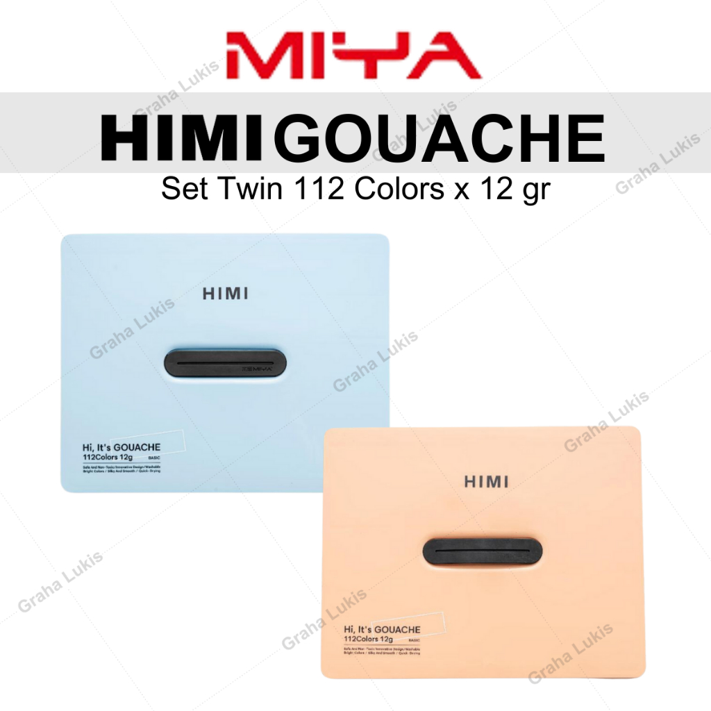 Jual Miya Himi Gouache Basic Colour Set Twin 112 Colors x 12g / Cat ...