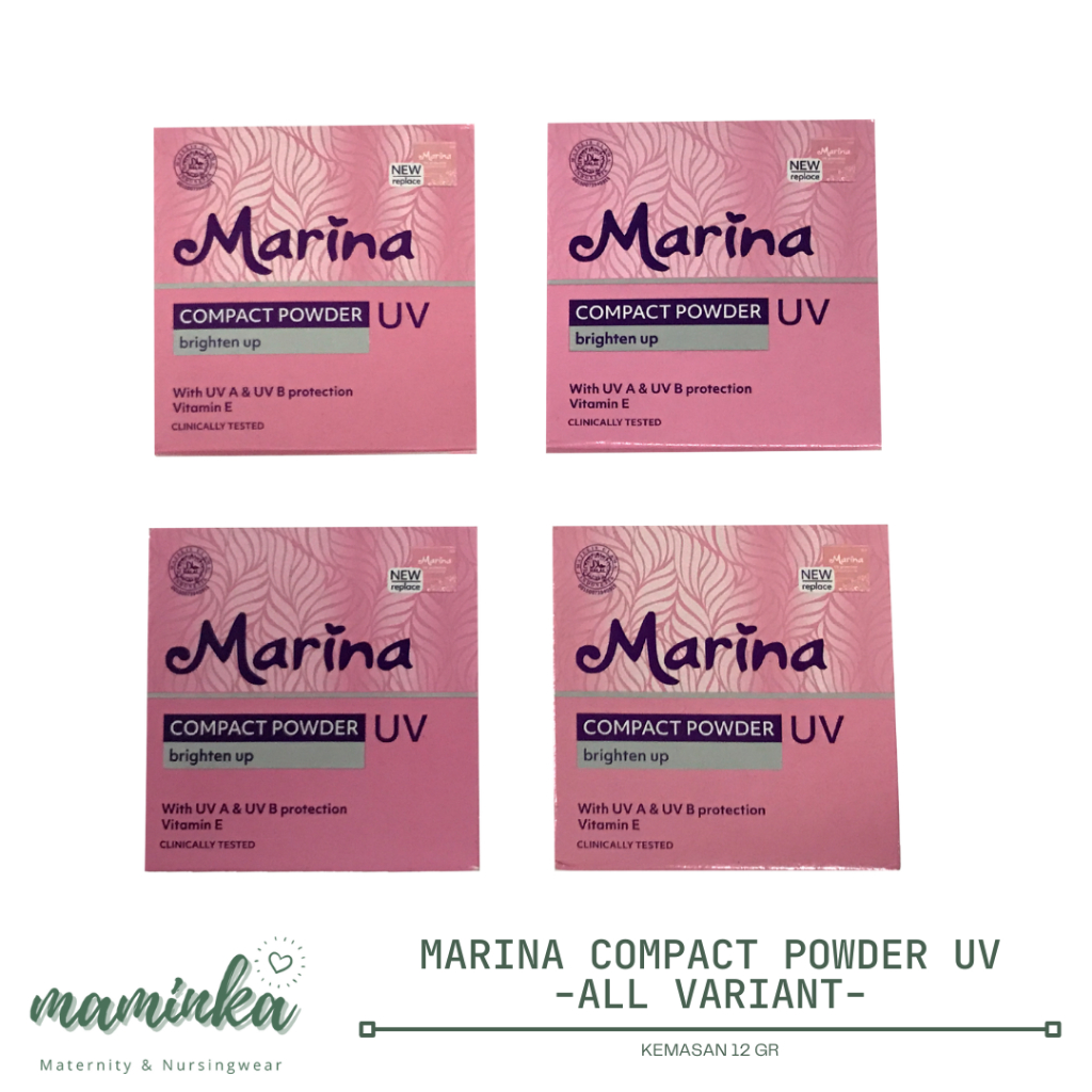 Jual MARINA COMPACT POWDER UV (ALL VARIANT) 12 GRAM | Shopee Indonesia