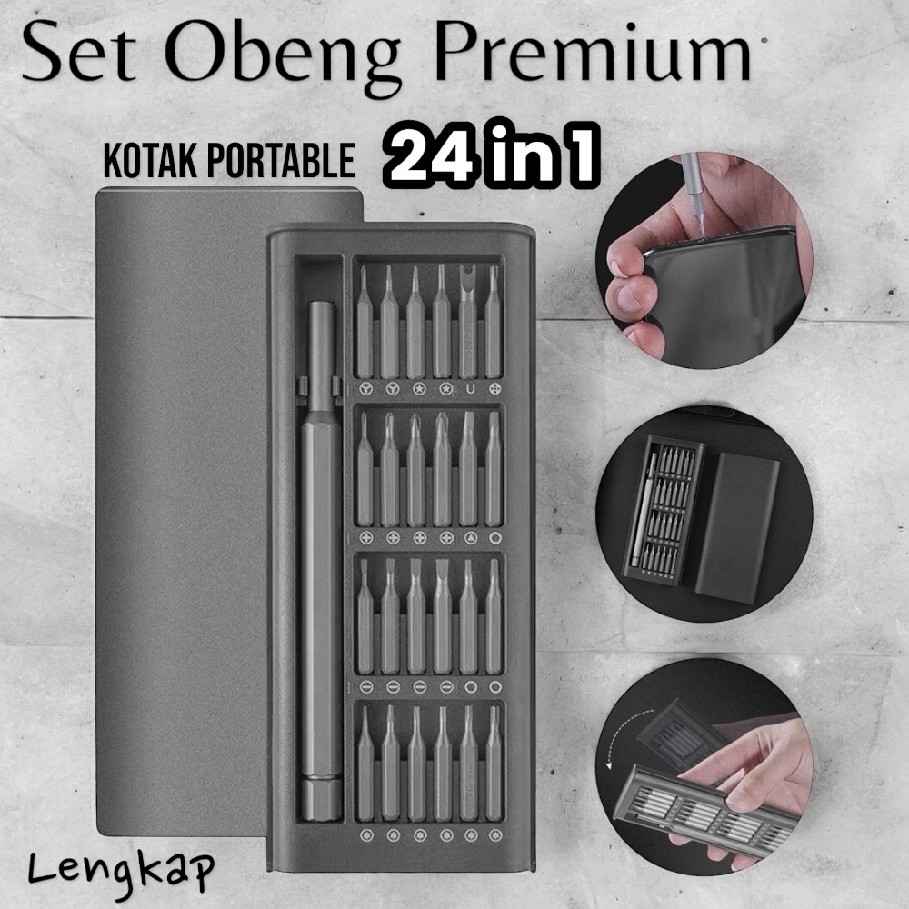 Jual Set Obeng Magnet Premium 24in1 Set Obeng Magnetic Multifungsi ...