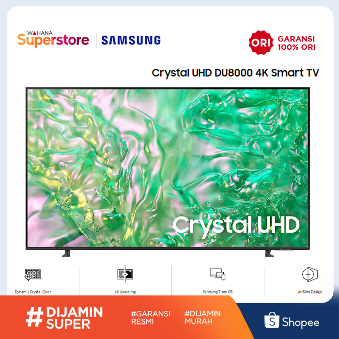 Jual Samsung Crystal UHD 4K Smart TV Tizen OS 50 inch - 50DU8000 | DU8000 | Shopee Indonesia