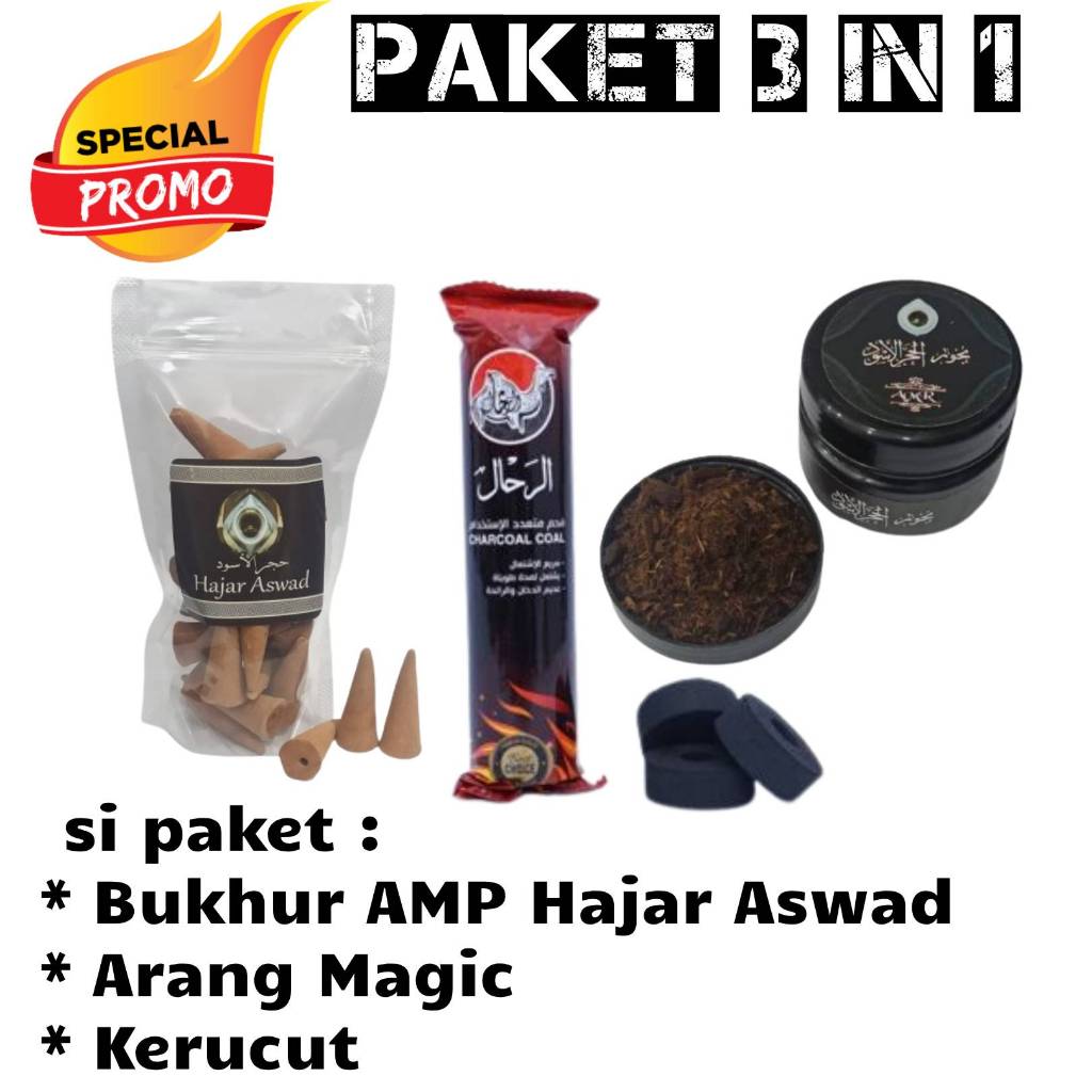 Jual Paket Bukhur AMP Arang Magic dan Kerucut Pengharum Ruangan ...