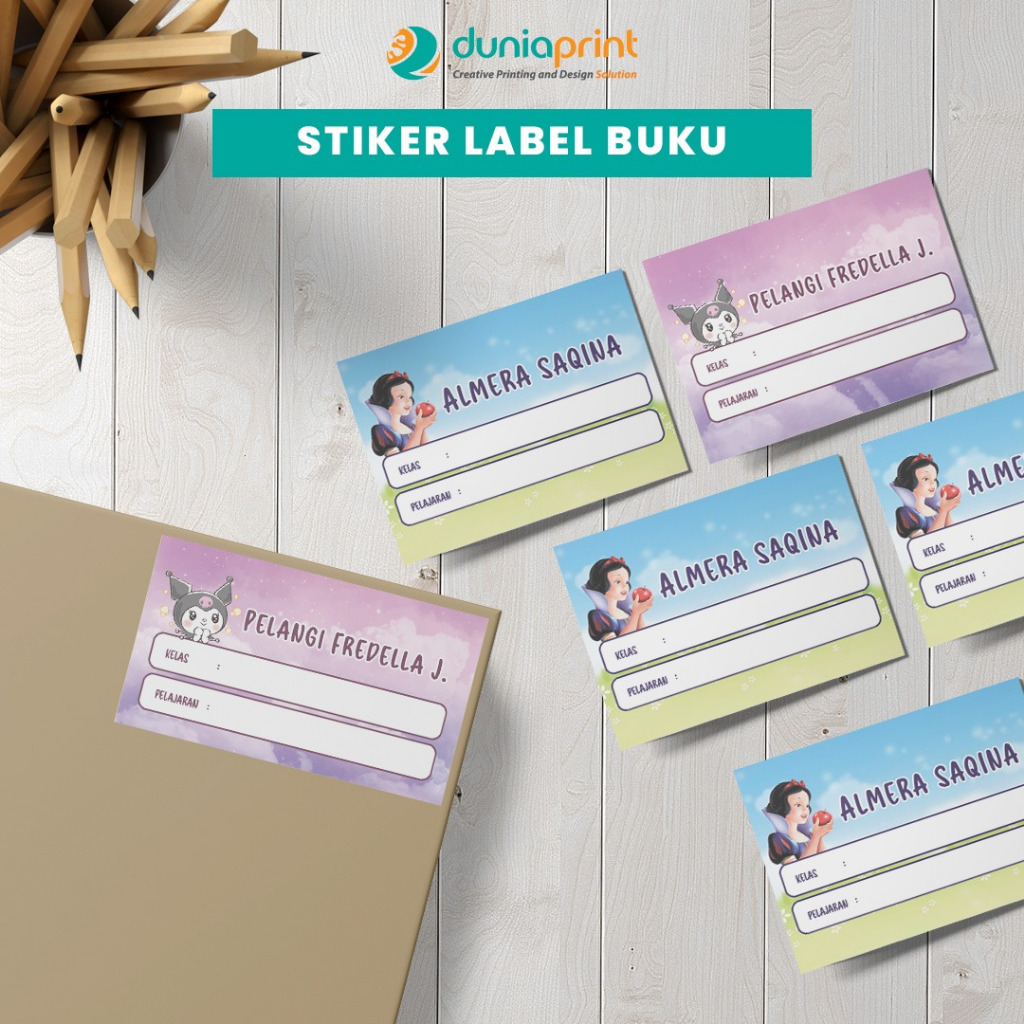 Jual Stiker Label Nama Custom | Stiker Label Buku | Stiker Nama Buku ...