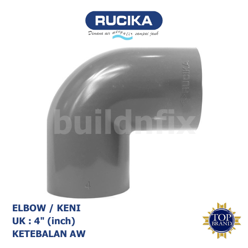 Jual RUCIKA ELBOW / KENI PVC 90 Derajat 4" AW (TEBAL) | Shopee Indonesia
