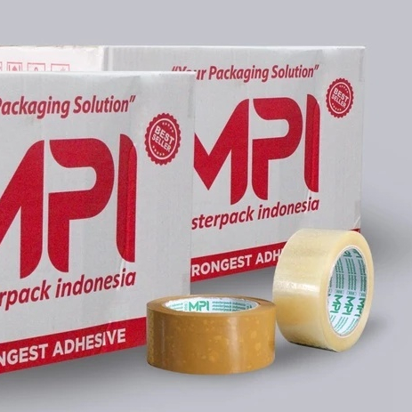 Jual Lakban Bening - Lakban Cokelat MPI Ekonoomis 100 Yard 1 DUS Isi 72 ...