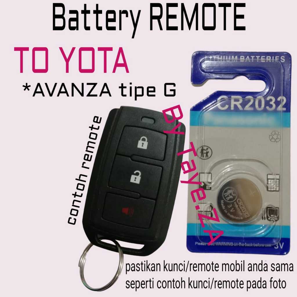 Jual Baterai Battery Batrai Batre Untuk Remote Remot Kunci Mobil Avanza ...