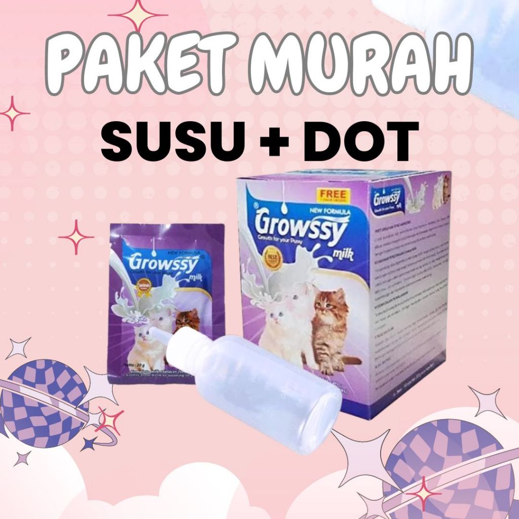 Jual Growssy Milk Susu Kucing Paket Susu Anak Kucing Kitten Bayi Baru ...
