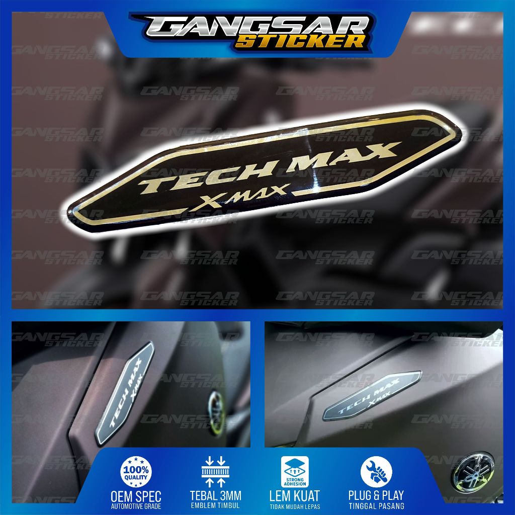 Jual emblem tech max yamaha xmax | emblem yamaha xmax tech max | Shopee ...