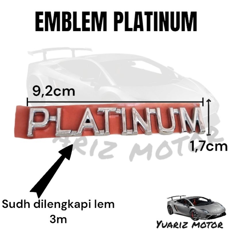 Jual Emblem tulisan platinum original logo platinum lambang platinum ...