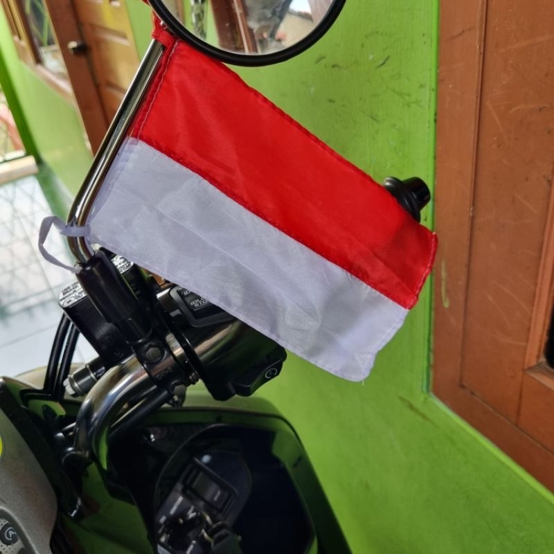 Jual [isi 20 pcs] Bendera motor / Bendera kain merah putih | Shopee ...