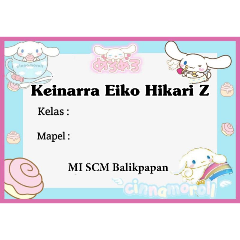 Jual (ISI 50 PCS) STICKER LABEL BUKU PELAJARAN SEKOLAH BISA CUSTOM NAMA ...