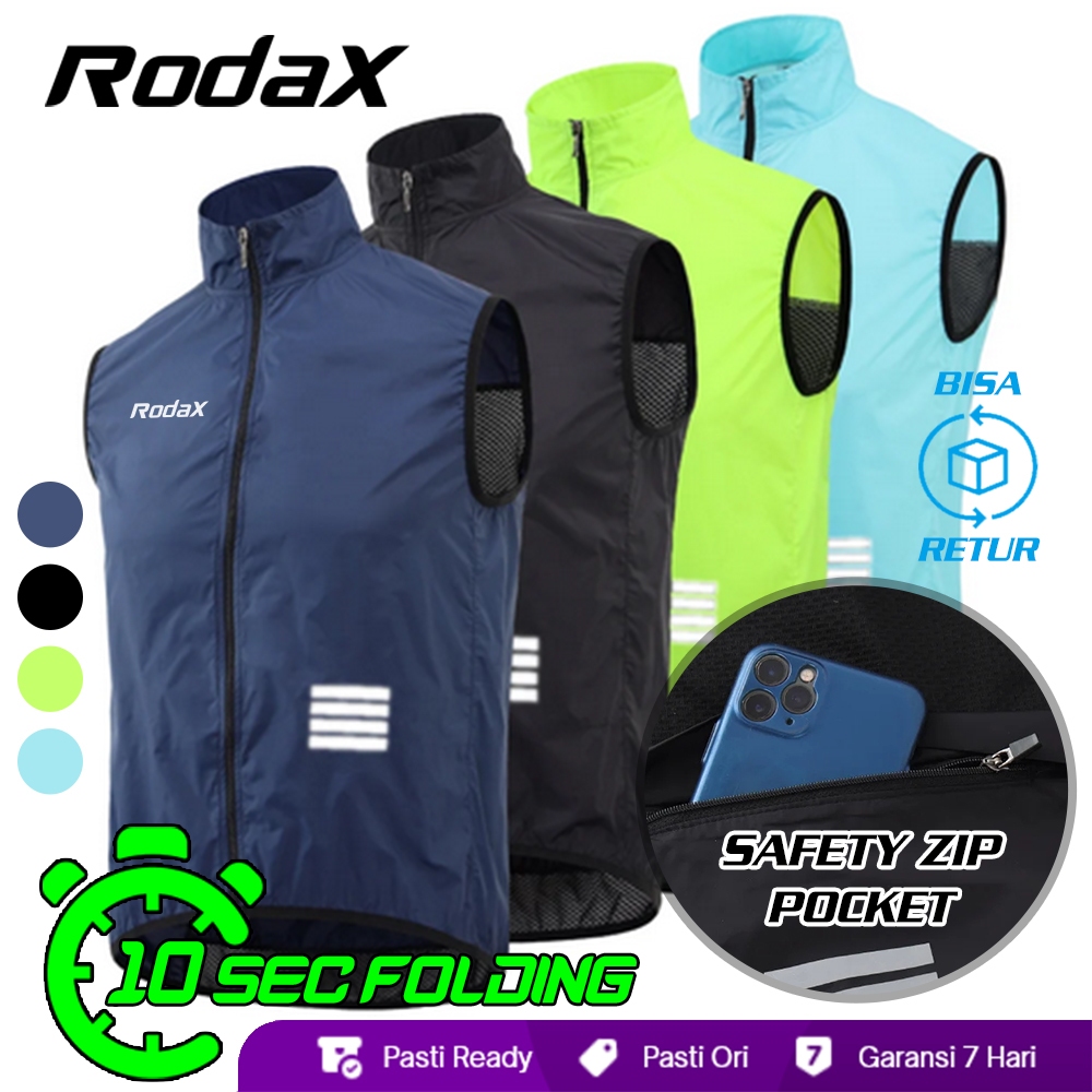 Jual RodaX Foldable Gilet Dengan Kantong Ber-risleting Foldable Vest ...