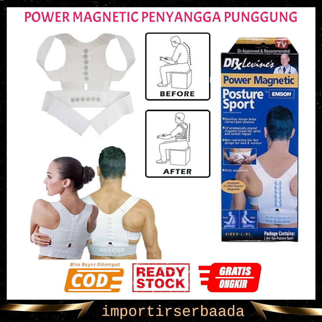 Jual IMP- Posture Support Sport Power Magnetic Penegak punggung Rompi ...