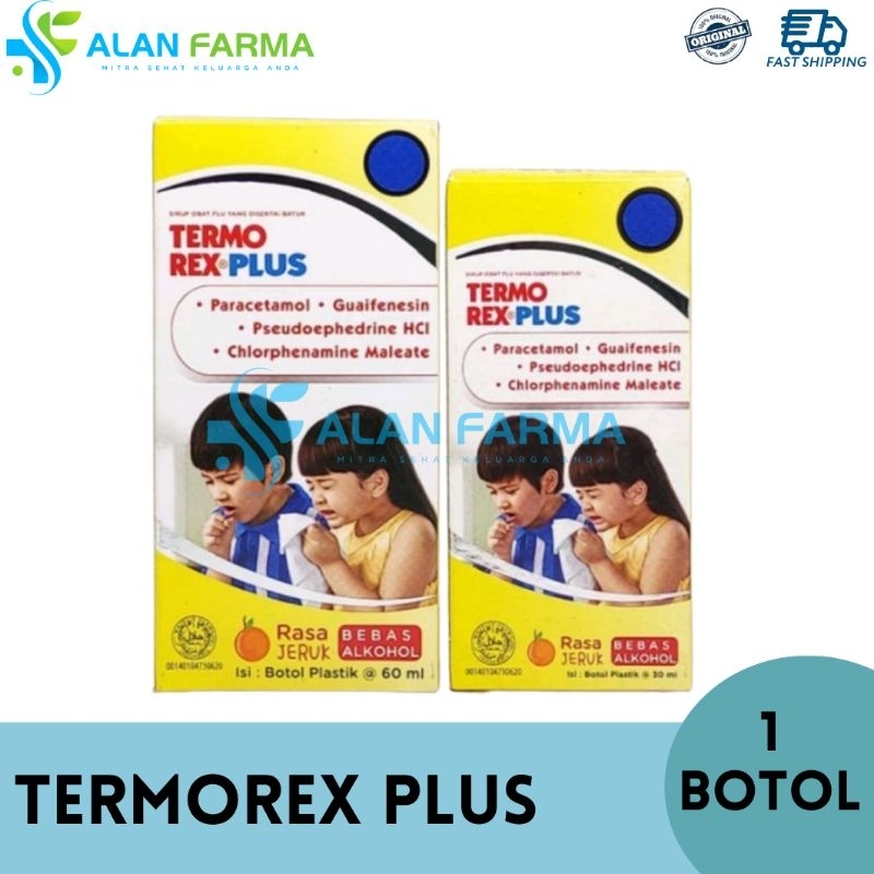 Jual Termorex Plus Sirup 30 mL dan 60 mL | Sirup Batuk Pilek Anak ...