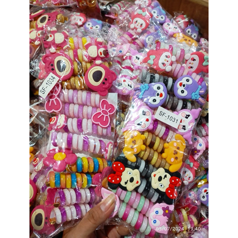 Jual KUNCIR IKAT RAMBUT SPIRAL SANRIO LOTSO - Ikat Rambut Soiral Kepala ...