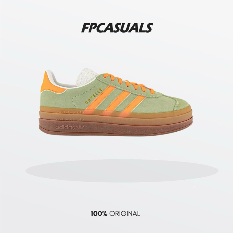 Jual Adidas GAZELLE BOLD Semi Green Spark Screaming Orange Core White ...