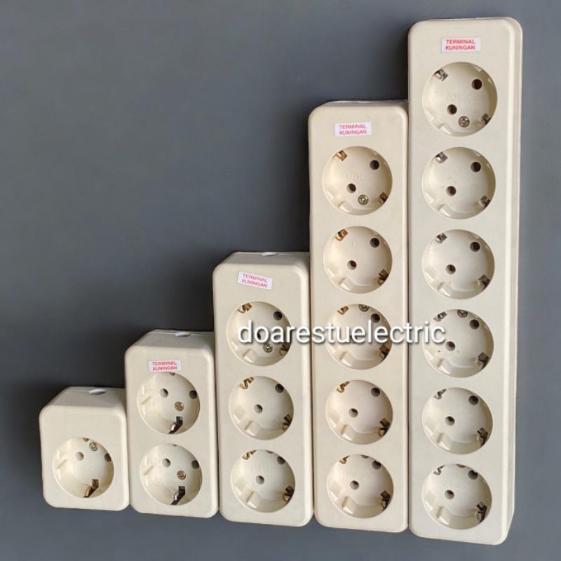 Jual UTICON Stop Kontak Arde 1L 2L 3L 4L 5L 6L Terminal Kuningan Murni | Shopee Indonesia