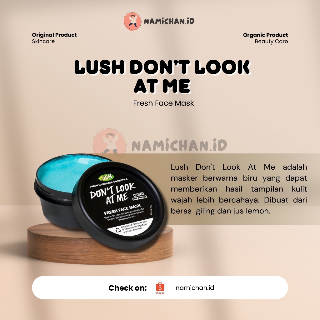 Jual [ PO Japan Juni 2025 ] Lush Dont Look At Me - Face Mask Original ...