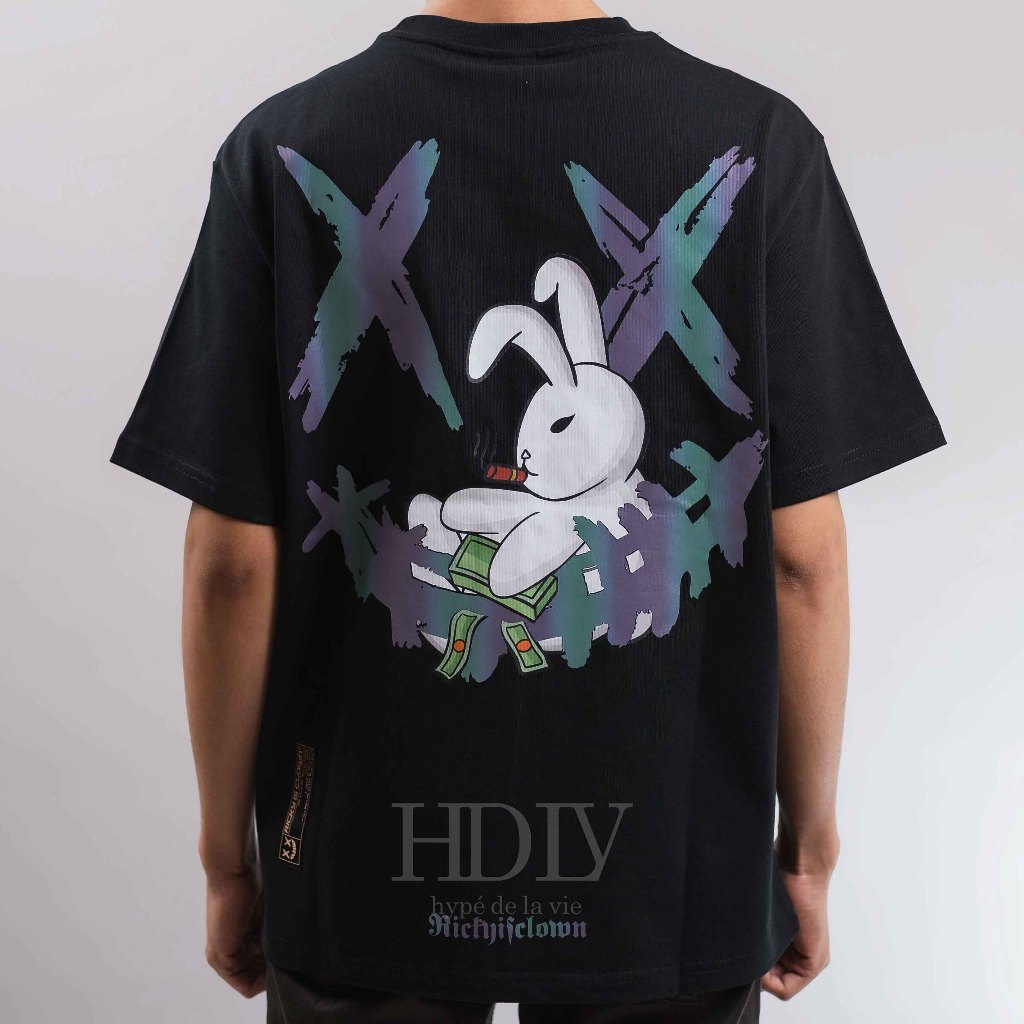 Jual RIC Ricky is Clown SR Rabbit Black Tee (100% Original) | Shopee ...