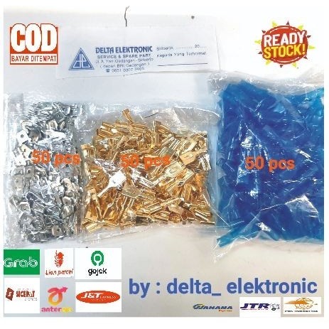 Jual skun pcb mobil 6.3mm per set plus karet biru | Shopee Indonesia