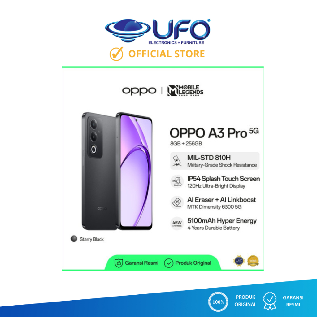 Jual Oppo Handphone A3 Pro 5G Ram 8/256GB | Shopee Indonesia