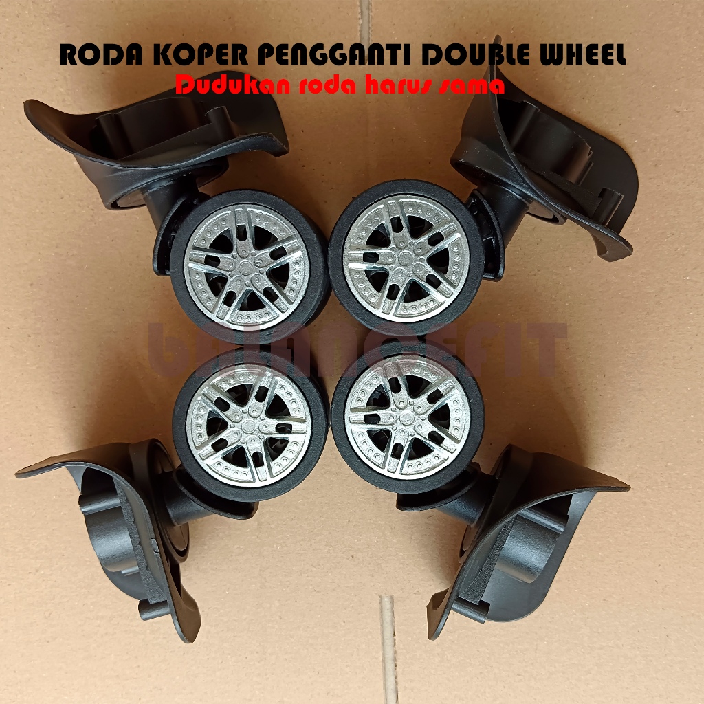 Jual Roda Koper Double Wheel 360 derajat putar | 1 set isi 4 pcs ...
