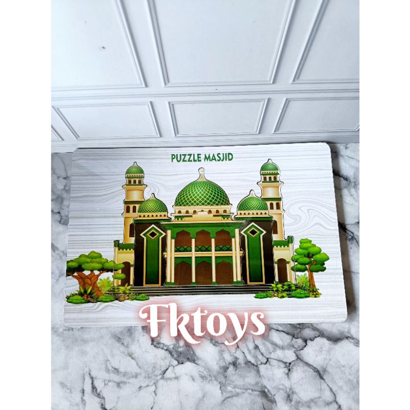 Jual Puzzle kayu puzzle masjid mainan edukasi | Shopee Indonesia