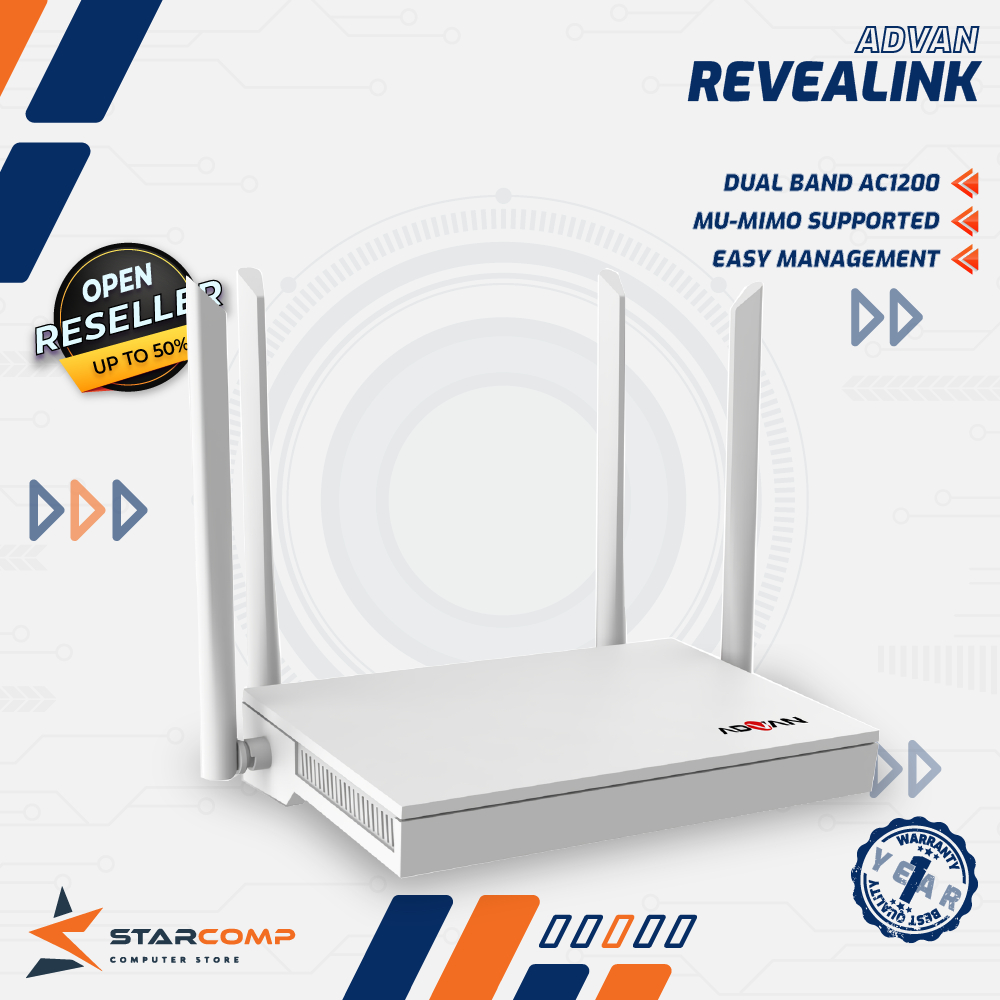 Jual ADVAN REVEALINK Dual Band Router Wireless AC1200 WIFI GIGABIT MU ...