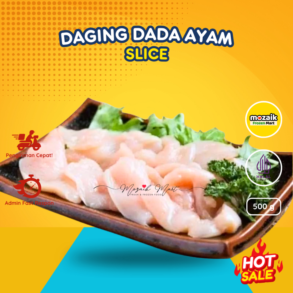 Jual Daging Dada Ayam Slice 500 gr Frozen Mart Frozen Food Palembang ...