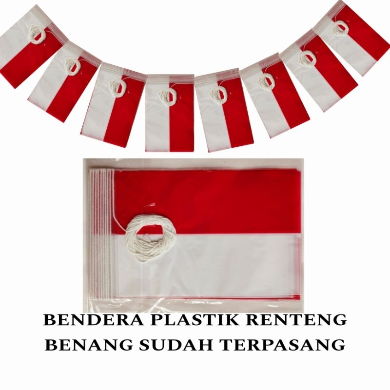 Jual Bendera tali merah putih 1 pak isi 20 lembar panjang 5 meter ...