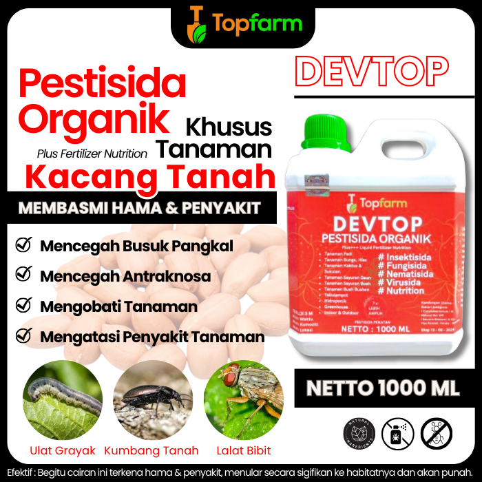 Jual Obat Pembasmi Hama Cacing Tanah / Obat Kacang Tanah Baru Di Tanam ...